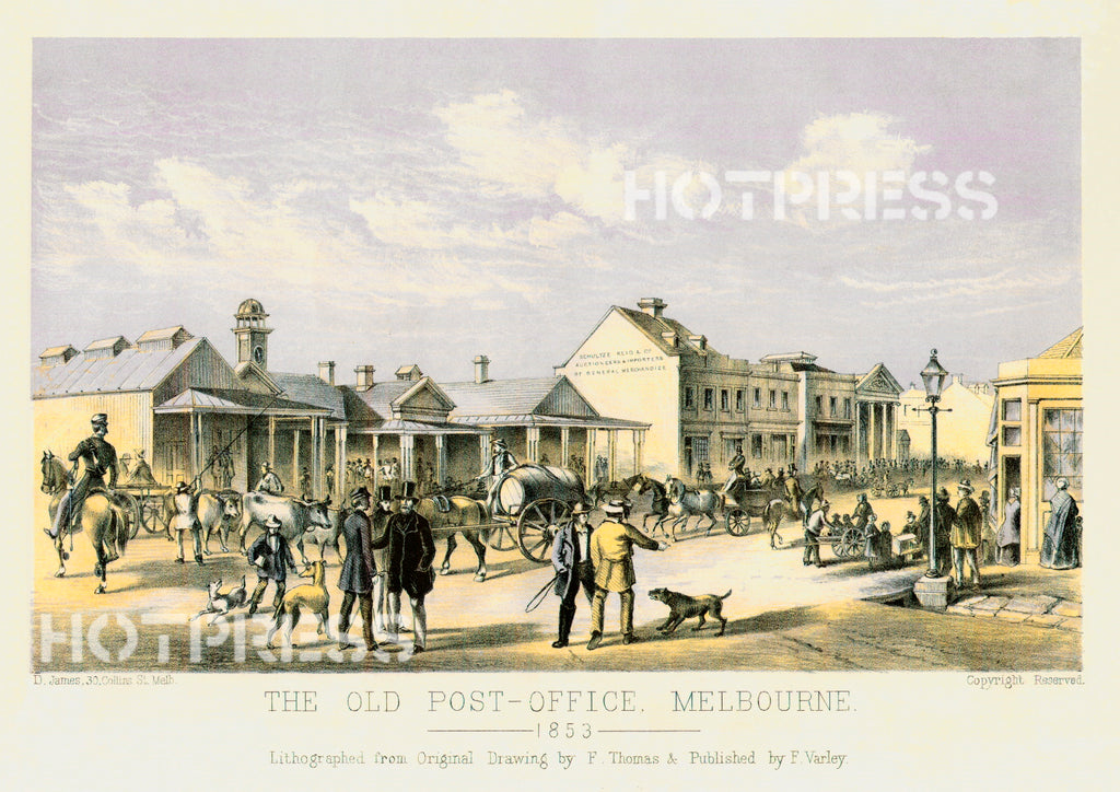1853 The Old Post Office | Historical Images of Melbourne – HotPress Images
