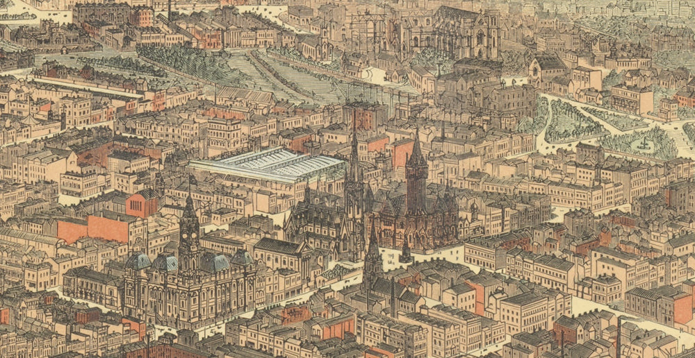 1882 Perspective of Melbourne | Historical Images of Melbourne - HotPress