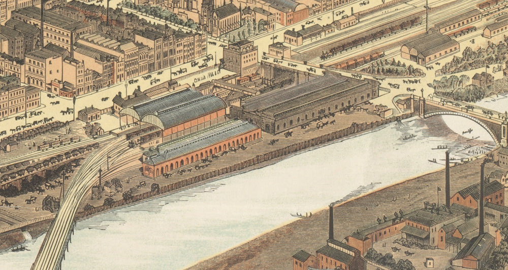 1882 Perspective of Melbourne | Historical Images of Melbourne - HotPress