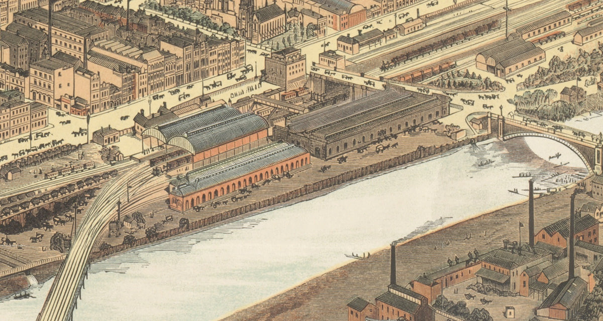 1882 Perspective of Melbourne | Historical Images of Melbourne - HotPress