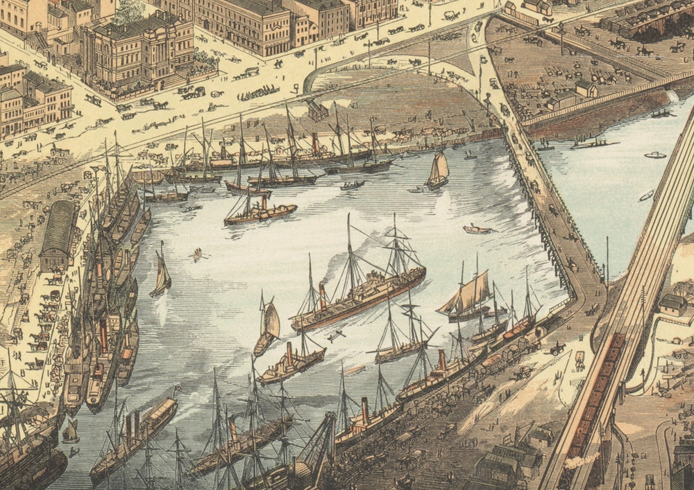 1882 Perspective of Melbourne | Historical Images of Melbourne - HotPress
