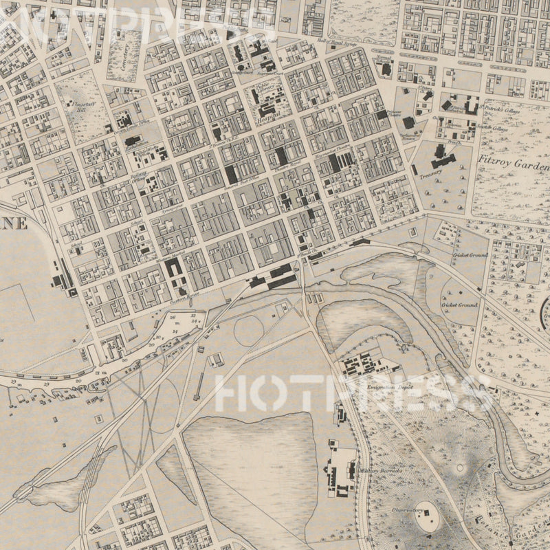1864 Map of Melbourne | Historical Images of Melbourne - HotPress